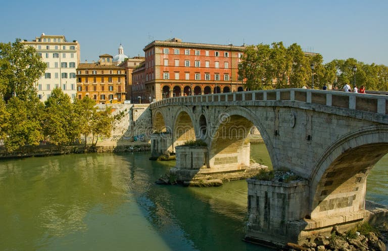Ponte Sisto bridge, Rome editorial photo. Image of architecture - 6071091