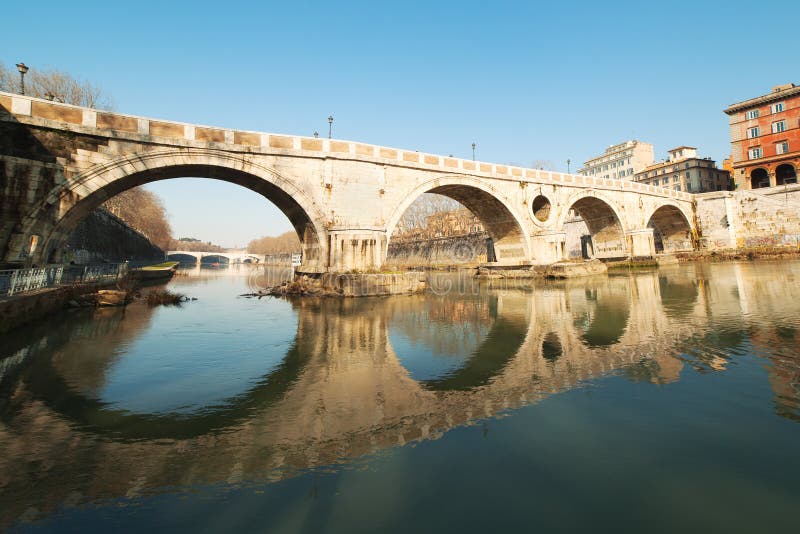 Ponte Sisto, Rome. stock image. Image of landmark, panoramic - 29614605