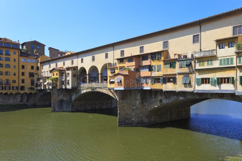 Ponte Vecchio - Famous Old Bridge in Florence Stock Photo - Image of ...