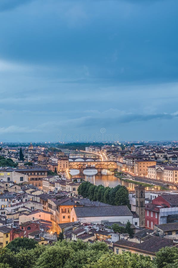 The Ponte Vecchio (Old Bridge) in Florence, Italy. Stock Photo - Image ...