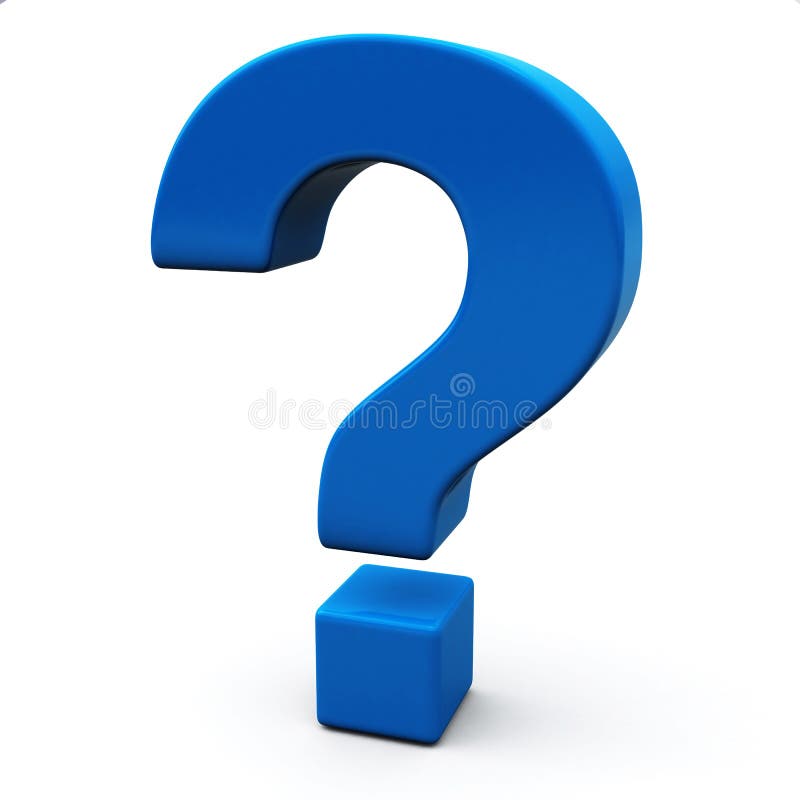 Ponto de interrogação, 3d ilustração stock. Ilustração de azul - 38814499