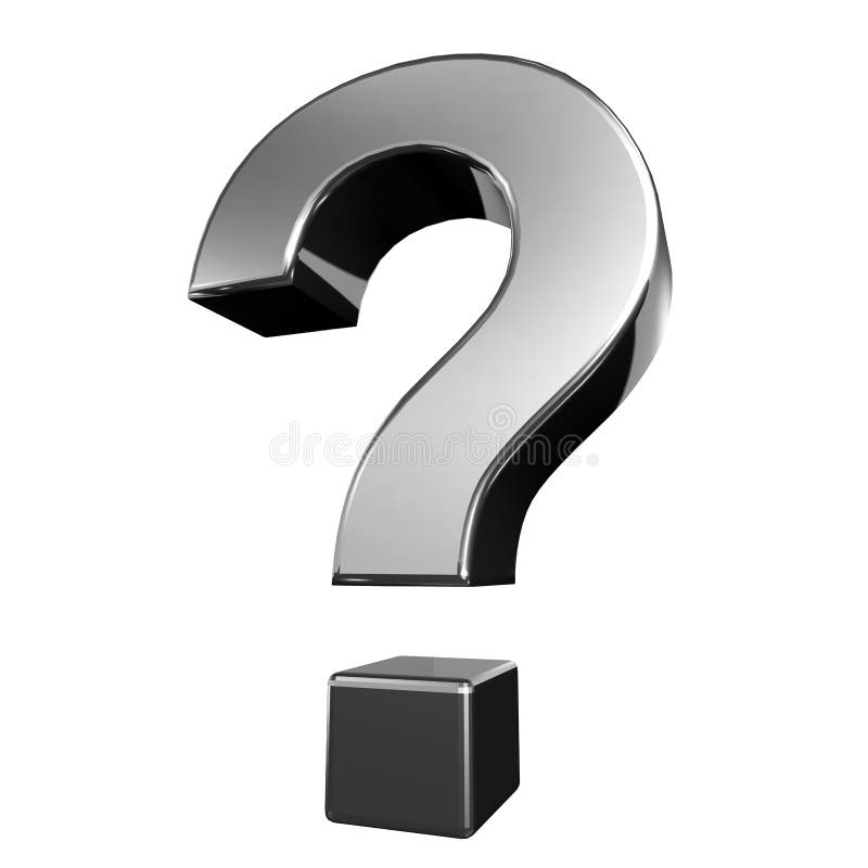 Ponto De Interrogação Prateado Em Círculo ícone Isolado Em Fundo Preto ...