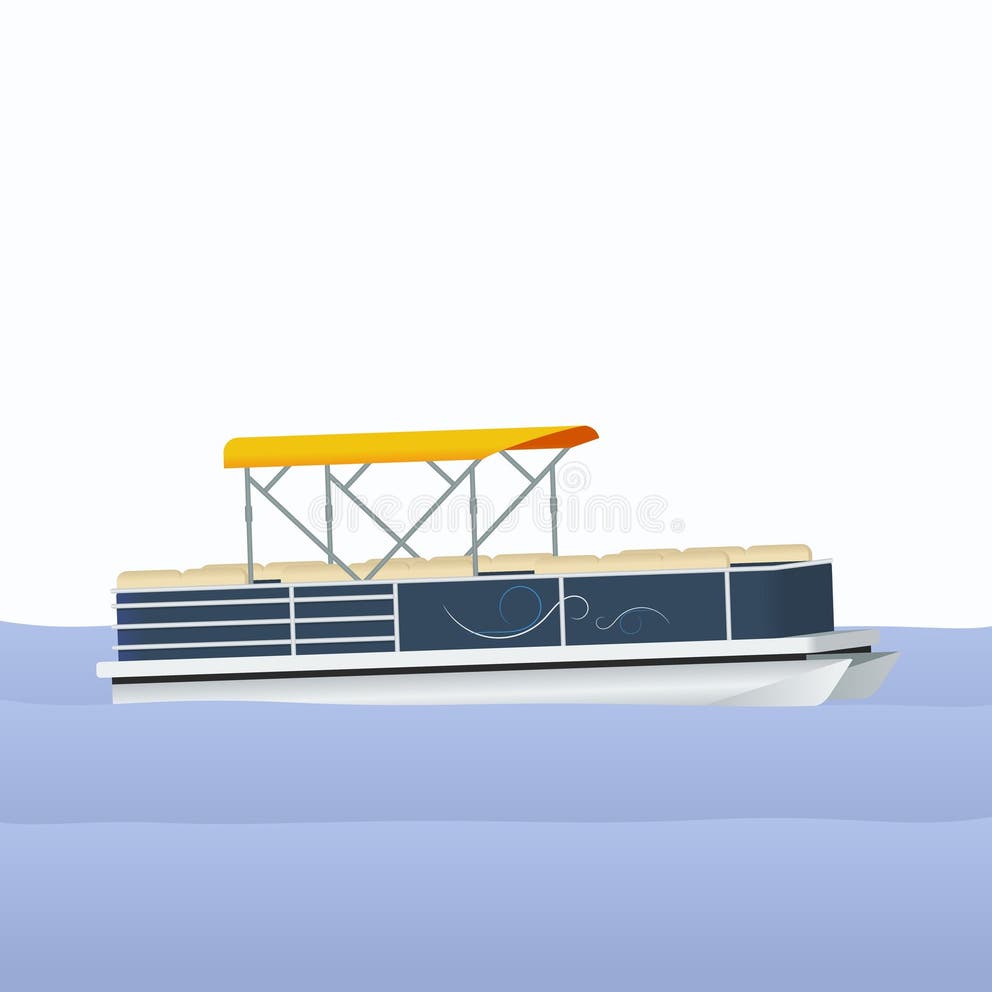 Pontoon Boat Illustration Stock Illustrations – 417 Pontoon Boat ...