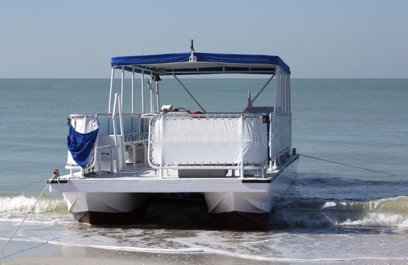 Pontoon boat stock photo. Image of luxury, transportation - 30031448