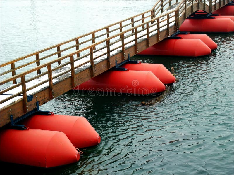 Pontoon bridge stock image. Image of bridge, background - 29296253