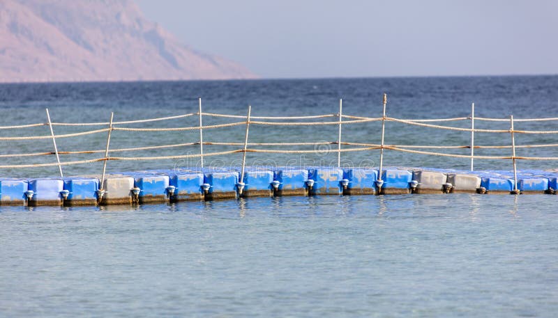 Pontoon Bridge on the Blue Water of the Sea. Stock Image - Image of ...