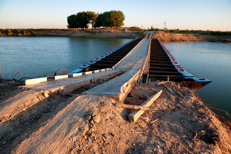 Military Pontoon Bridge PMP-M Editorial Stock Image - Image of pontoon ...