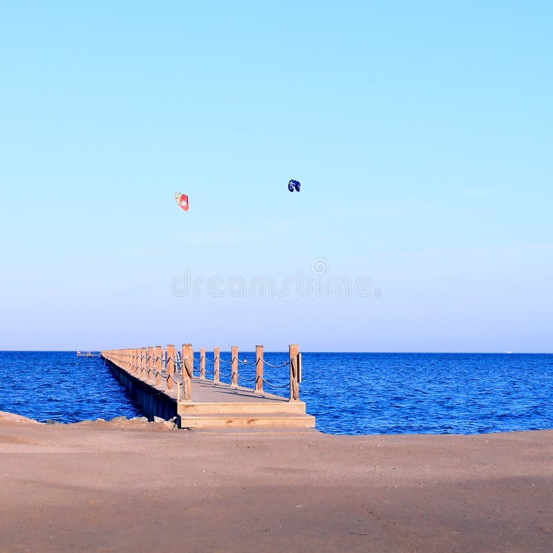 Pontoon bridge in the sea stock image. Image of coastline - 46311739