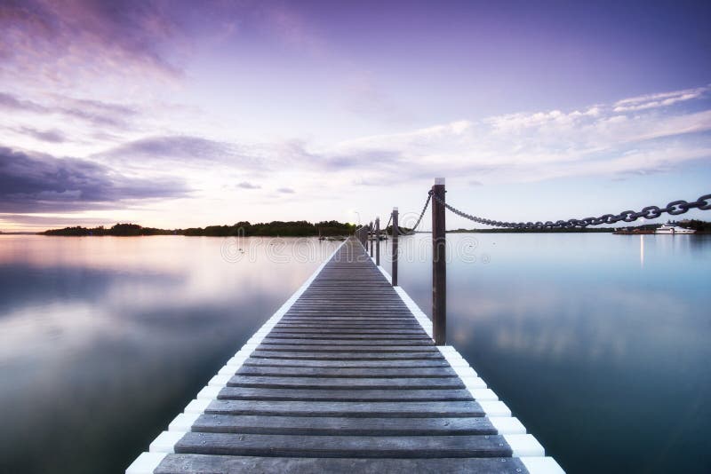 Pontoon jetty stock photo. Image of landscape, sunset - 23634630