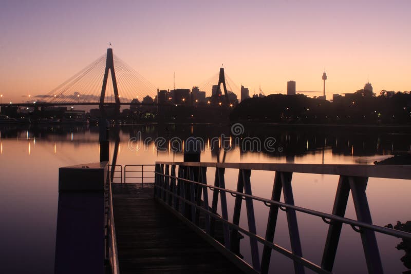 Pontoon Jetty Near Anzac Bridge, Sydney. Editorial Photo - Image of ...