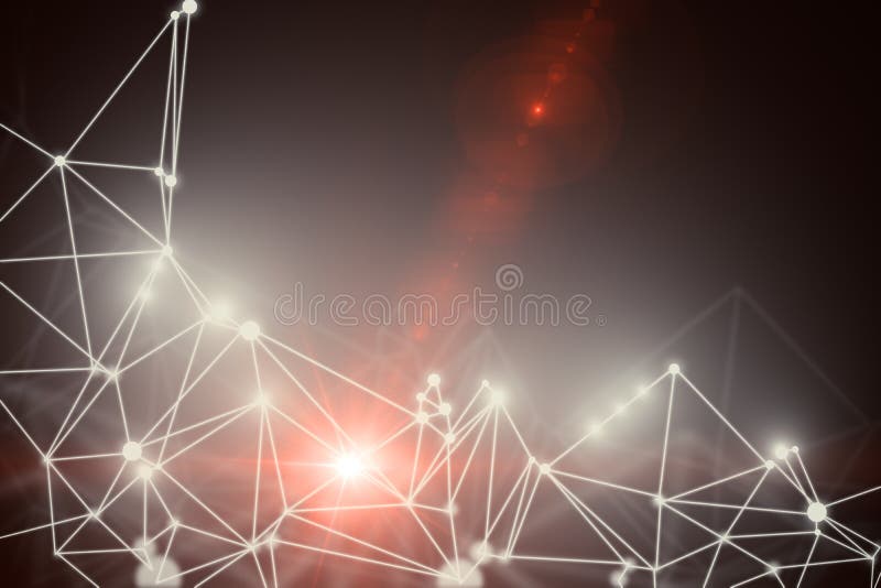 Pontos Conectados No Fundo Cinzento Ilustração Stock - Ilustração de ...