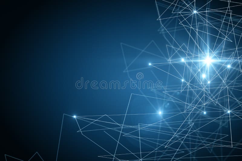 Pontos Conectados No Fundo De Turquesa Ilustração Stock - Ilustração de ...