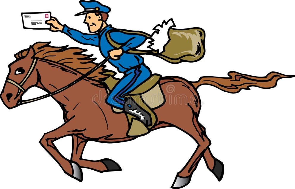 Pony Express stock vector. Illustration of delivery, rush - 5638802