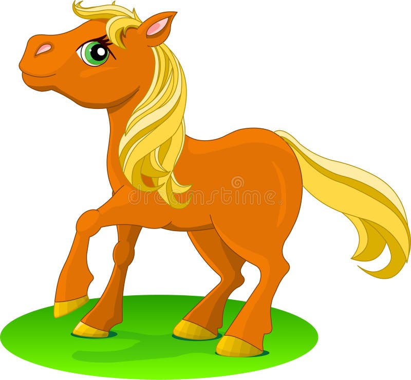 Cute Horse Pony Vector stock vector. Illustration of farmer - 9205501