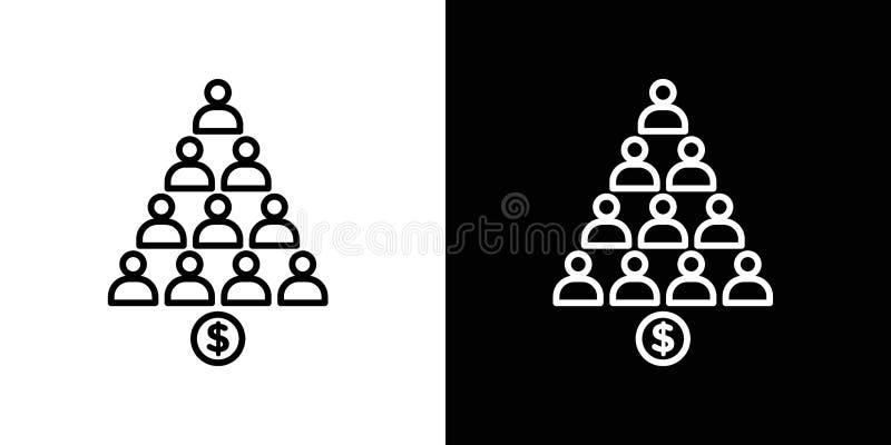 Ponzi Scheme Icon Vector Set on White Background Stock Vector ...