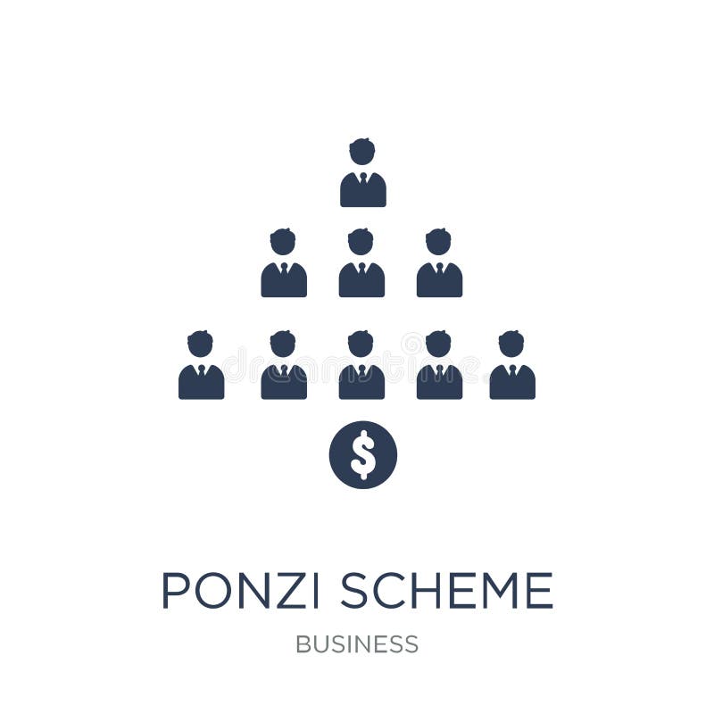 Ponzi Scheme Icon. Trendy Flat Vector Ponzi Scheme Icon on White Stock ...