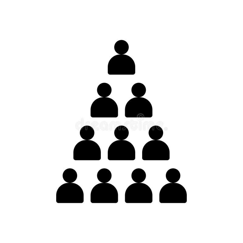 Ponzi Scheme Line Icon Isolated on White Background Stock Vector ...