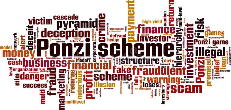 Ponzi scheme word cloud stock vector. Illustration of pyramid - 281152581