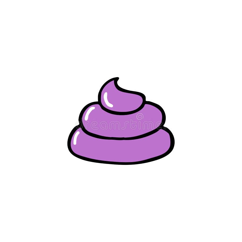 Poo doodle icon stock illustration. Illustration of poop - 182097917