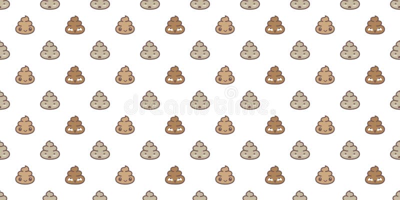 Poo Seamless Pattern Isolated Wallpaper Background Cartoon Stock ...