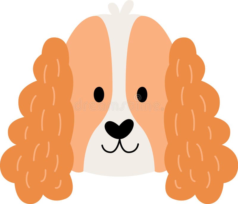 Poodle Dog Face stock vector. Illustration of smile - 306218373