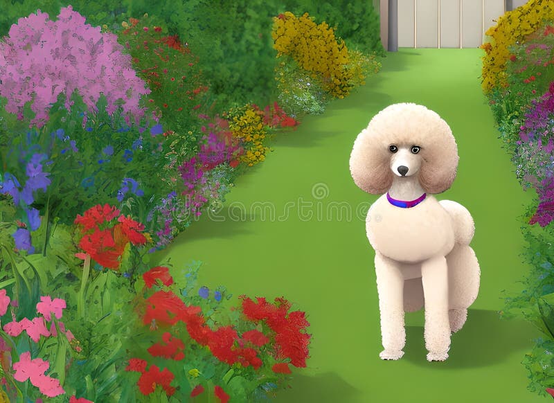 Poodle Dog, Generative AI Illustration Stock Illustration ...