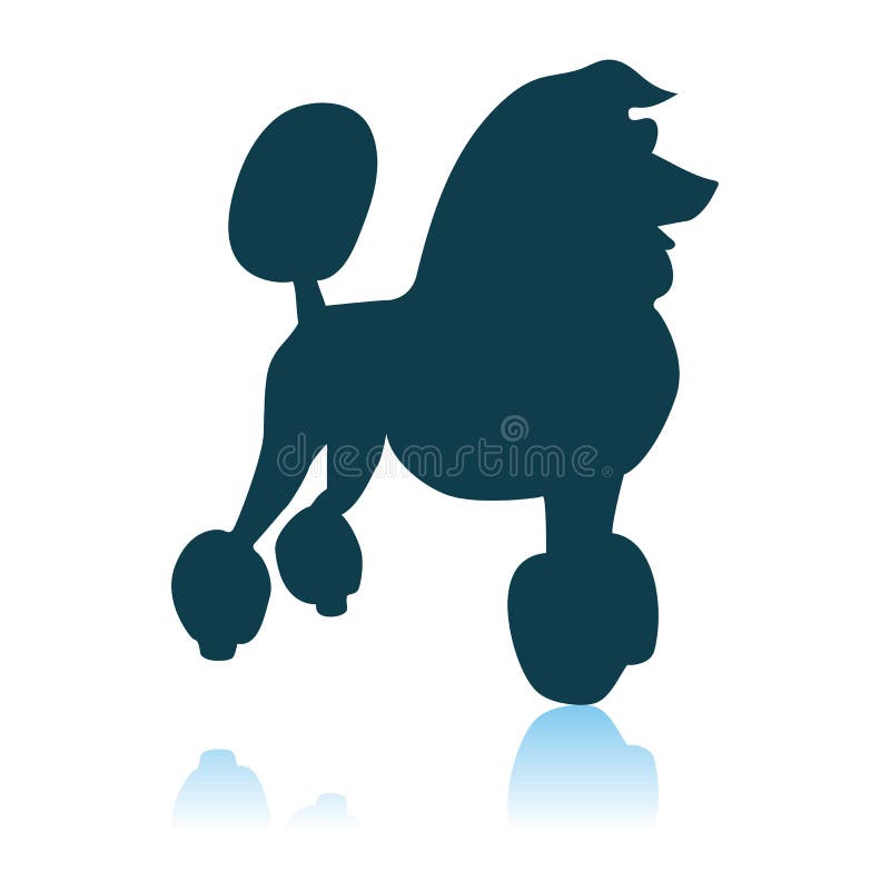 Poodle Icon stock vector. Illustration of coat, black - 150093623