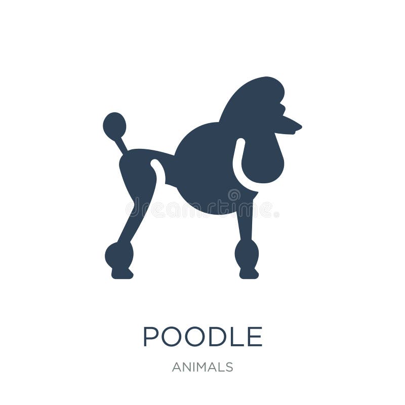 Poodle Icon in Trendy Design Style. Poodle Icon Isolated on White ...