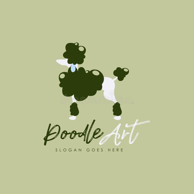 Poodle Logo Design Concept Template Vector Stock Vector - Illustration ...