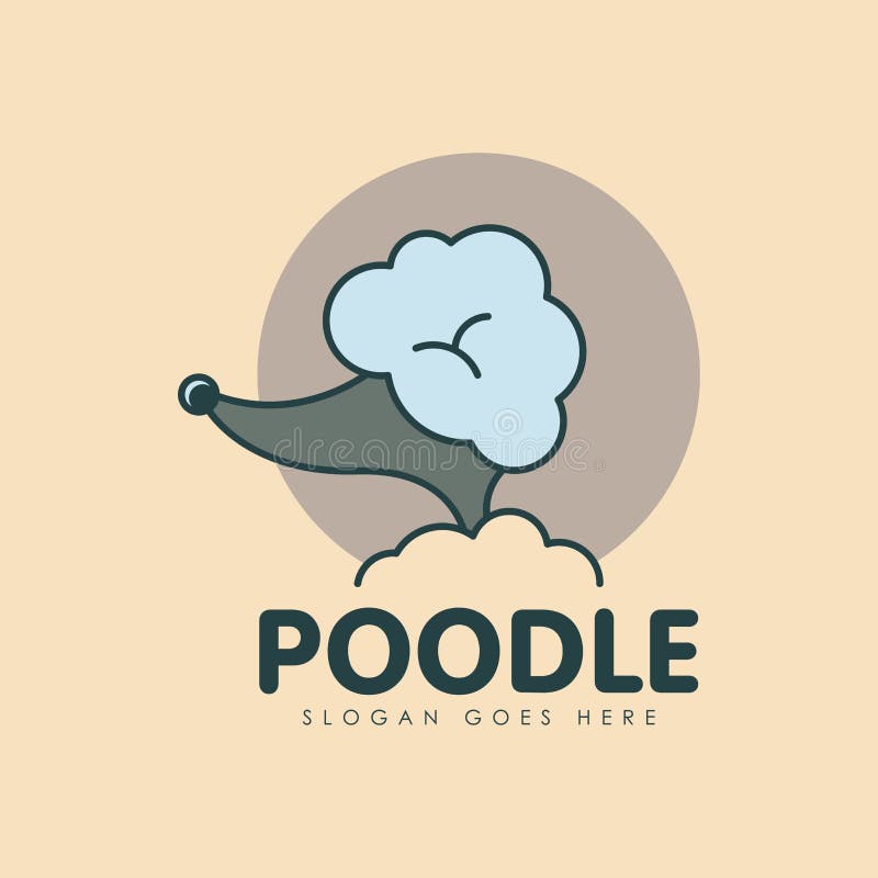 Poodle Logo Design Concept Template Vector Stock Vector - Illustration ...