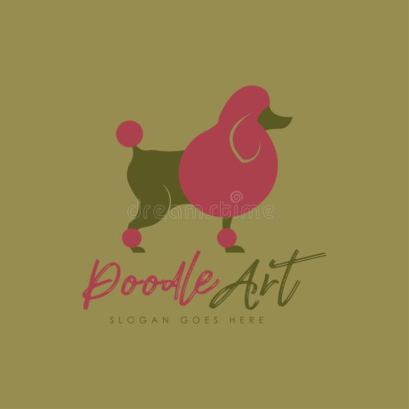 Poodle Logo Design Concept Template Vector Stock Vector - Illustration ...