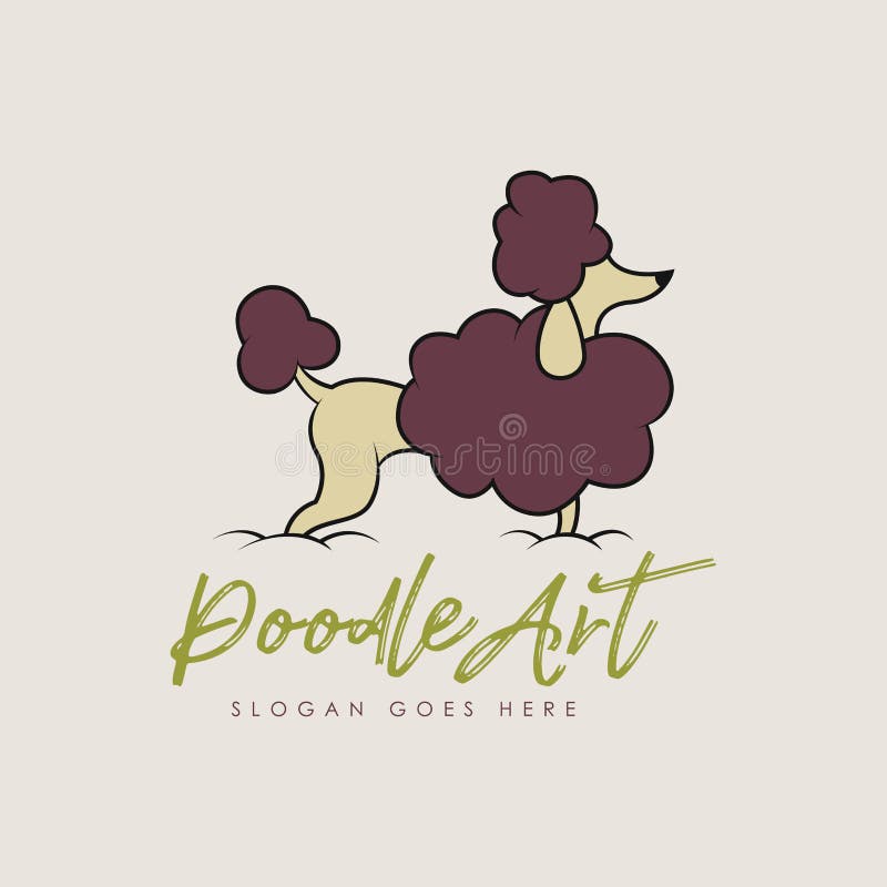 Poodle Logo Design Concept Template Vector Stock Vector - Illustration ...