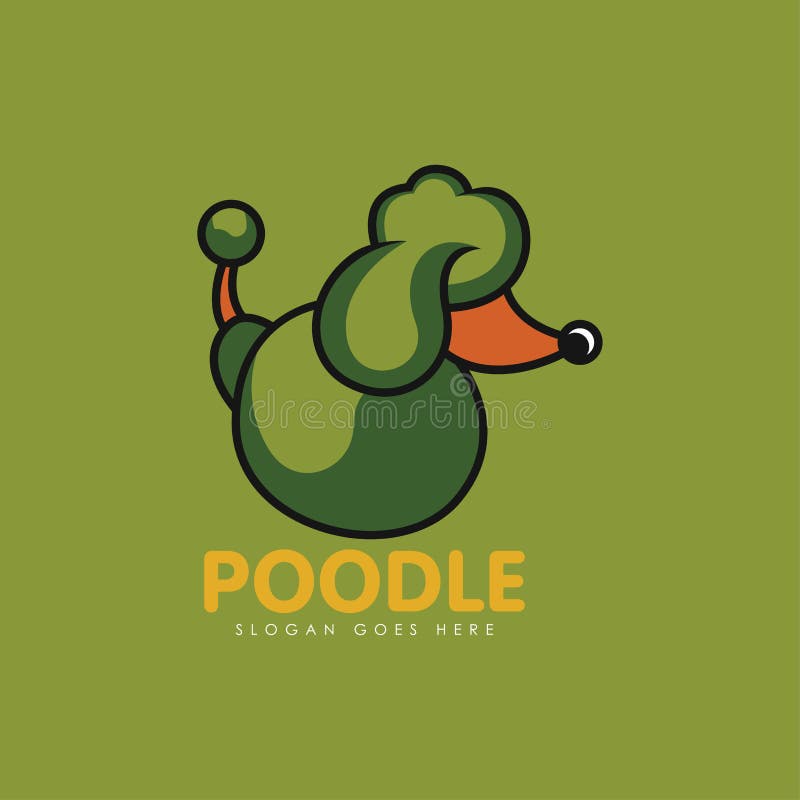 Poodle Logo Design Concept Template Vector Stock Vector - Illustration ...