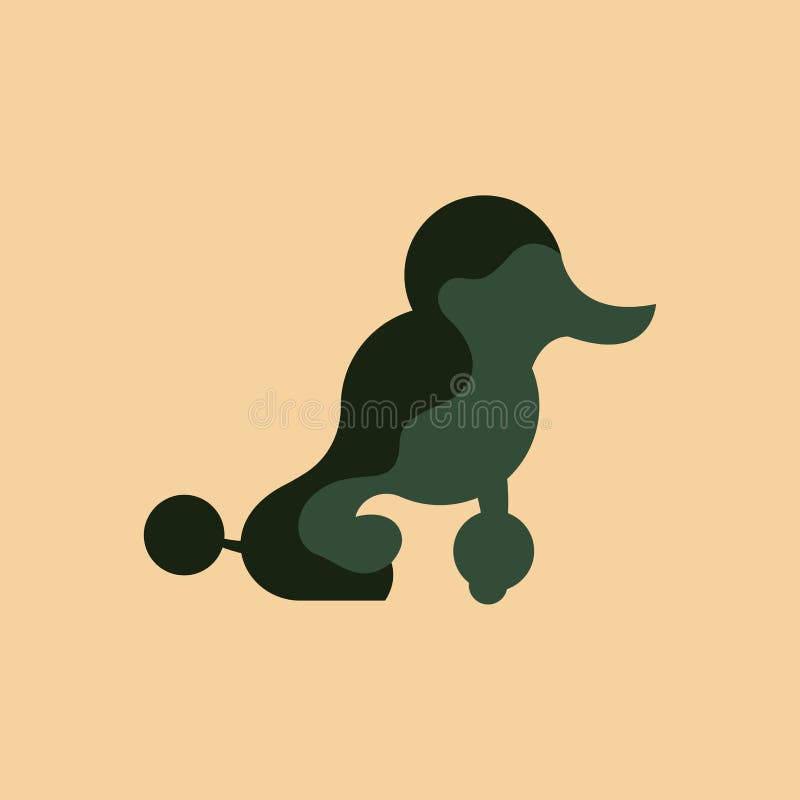 Poodle Logo Design Concept Template Vector Stock Vector - Illustration ...