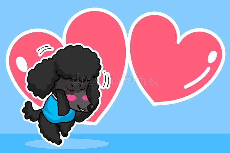 Poodle love time stock vector. Illustration of time - 139256914
