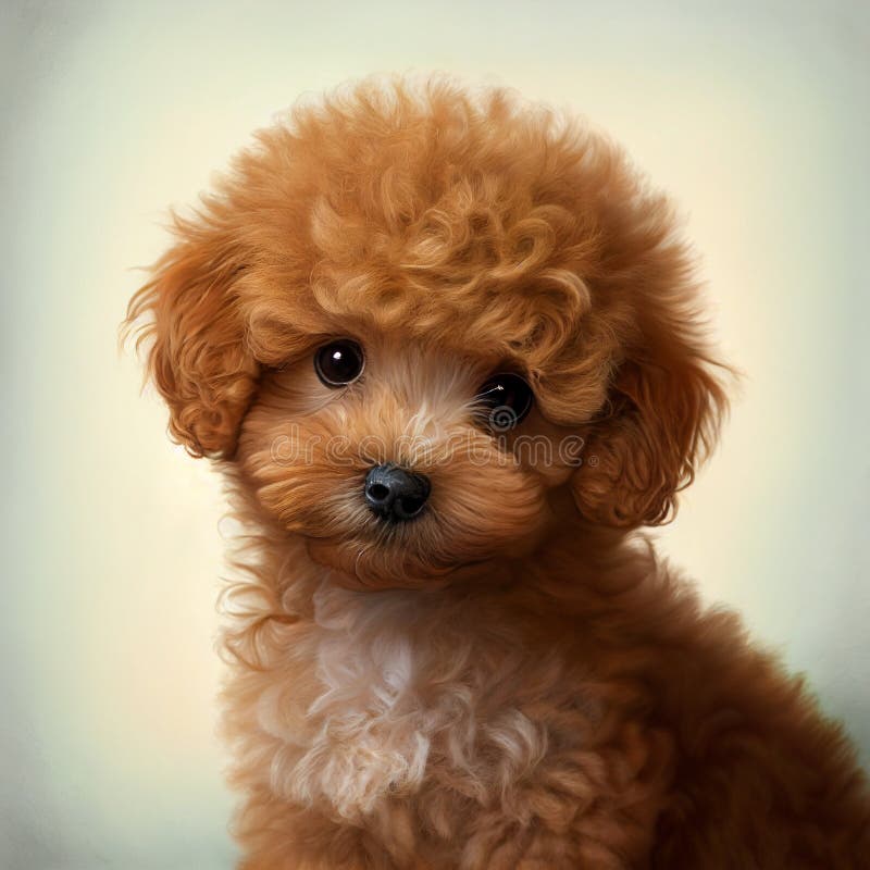 Poodle Puppy. Portrait of a Poodle Dog. Ai Generated. Dog Portrait ...