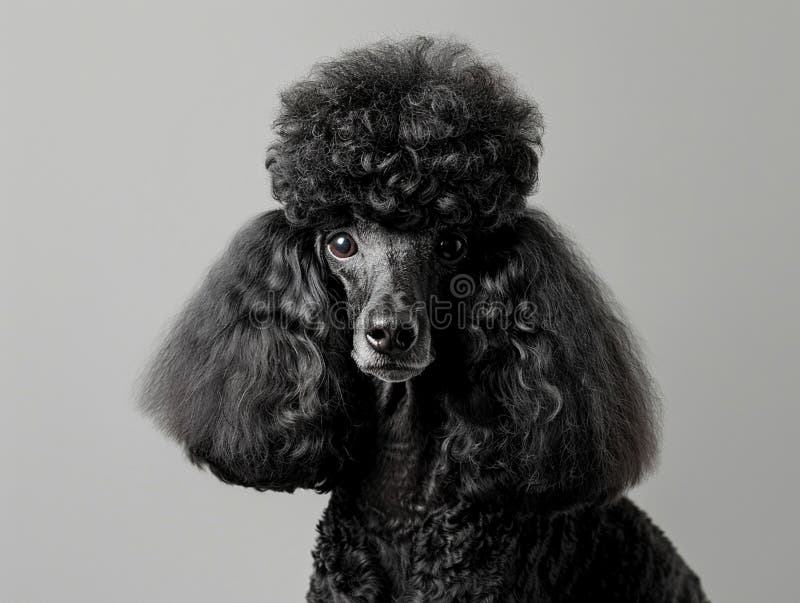Poodle Showcasing Its Elegant Curls in Studio Stock Illustration ...