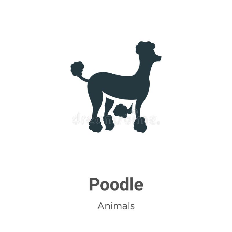 Poodle Vector Icon on White Background. Flat Vector Poodle Icon Symbol ...
