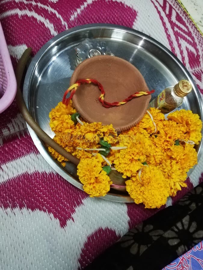 Earthen Diya Lamp Lighting with Candles on the Occasion of Diwali and ...