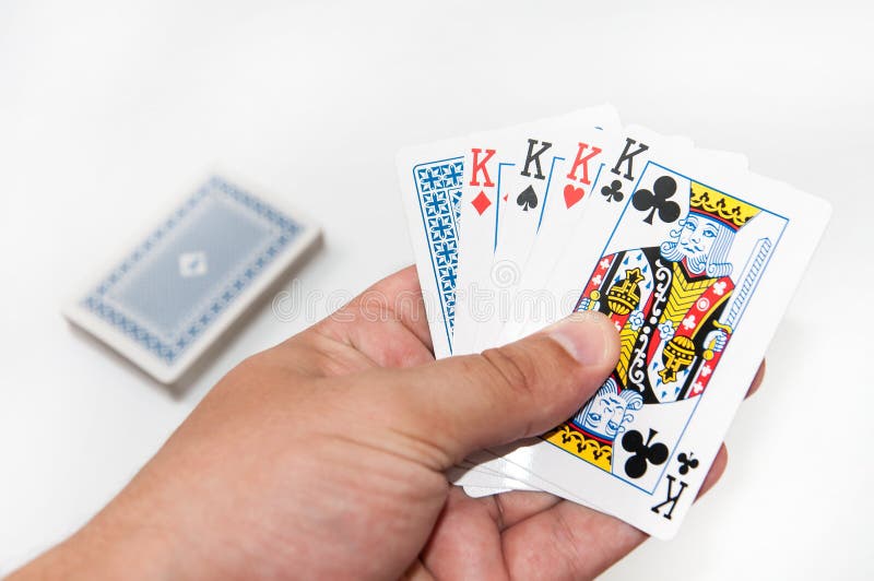 Een pokerhand met koningen stock afbeelding. Image of casino - 56333025