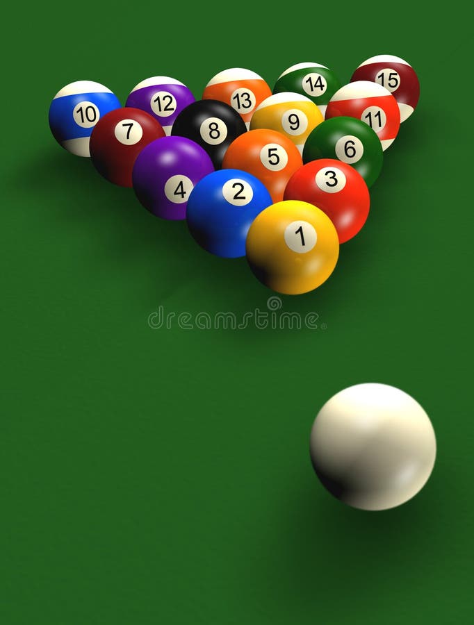 Pool balls stock illustration. Illustration of rack, vertical - 2462359