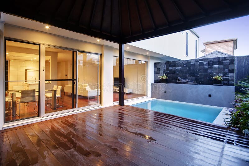 Pool Area stock photo. Image of modern, prestige, living - 6652288