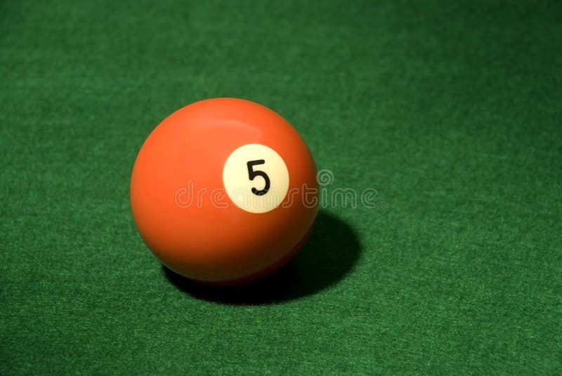 Pool ball 5 stock image. Image of number, sport, recreation - 4153885