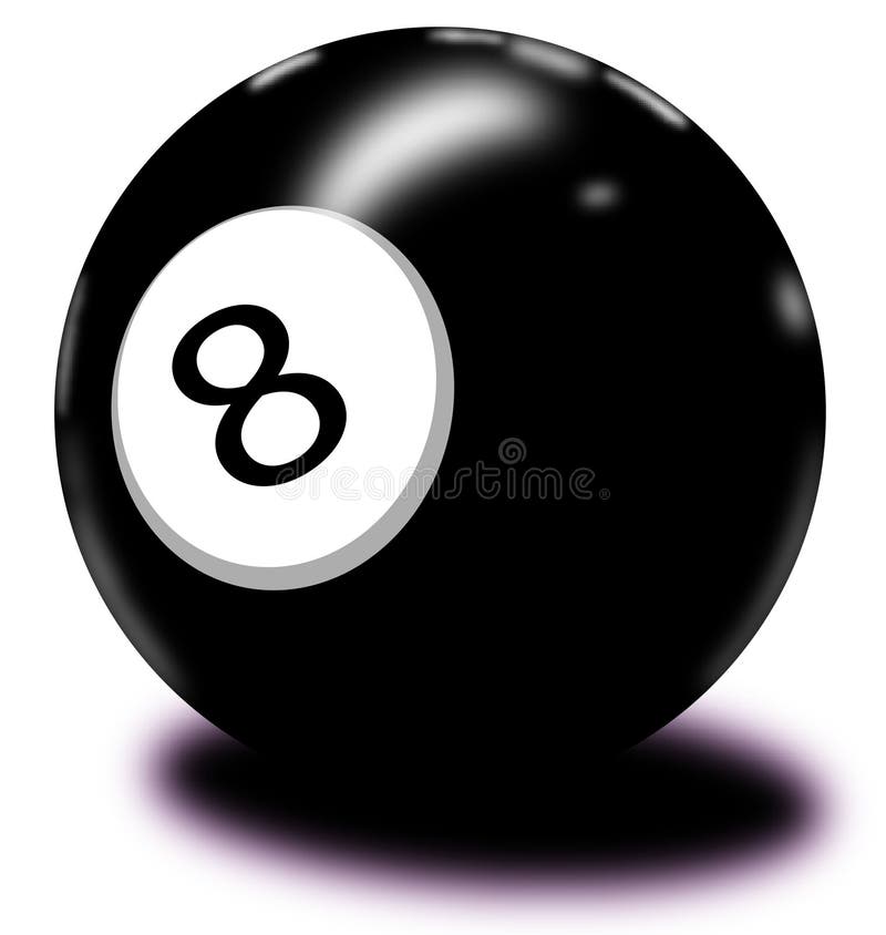 Flaming Billiards Eight Ball Vector Cartoon Burning with Fire Flames ...