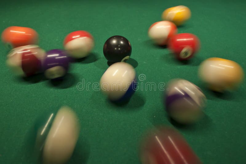 Pool Ball Break stock image. Image of eight, sink, table - 18060447
