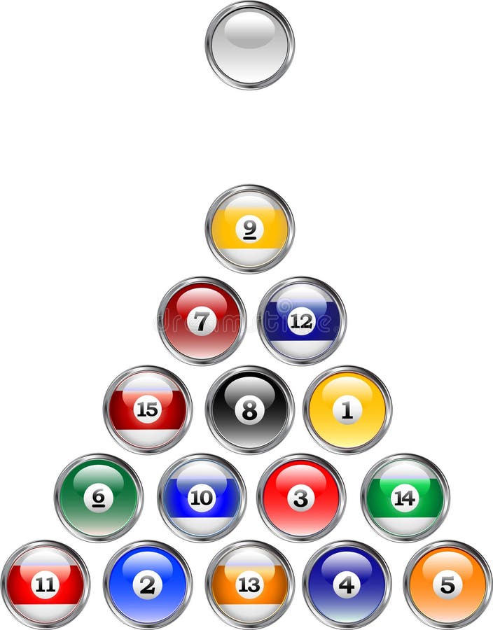 Pool Ball Buttons stock vector. Illustration of shoot - 10128551