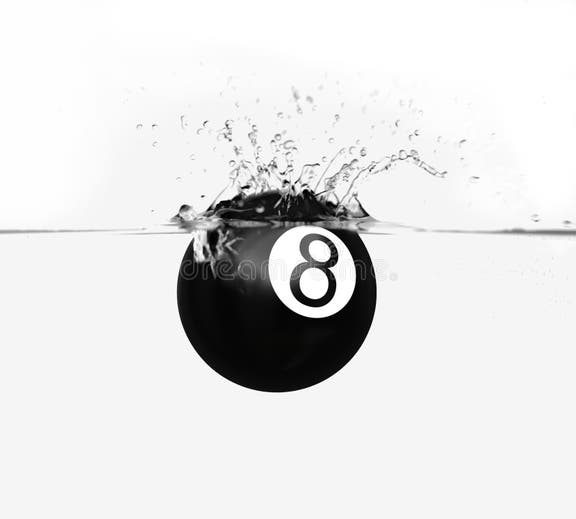 Pool Ball Eight with Splash Stock Image - Image of fortune, sport: 5907229
