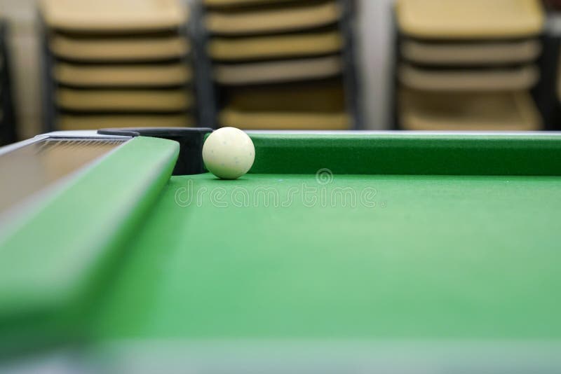 Pool Ball on Green Table Close Up Stock Image - Image of billiard ...