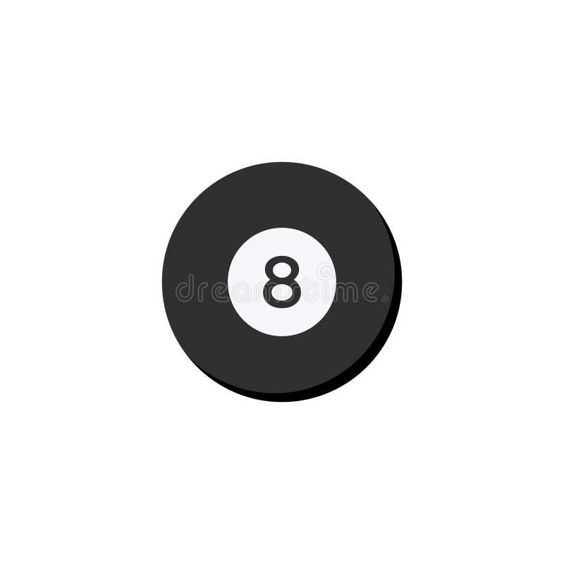 Pool 8 Ball Icon Vector in Trendy Flat Style. Billiard Logo ...