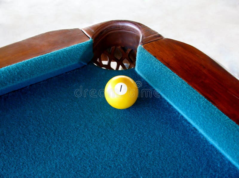 Pool Ball Near the Hole of the Table Stock Image - Image of ...